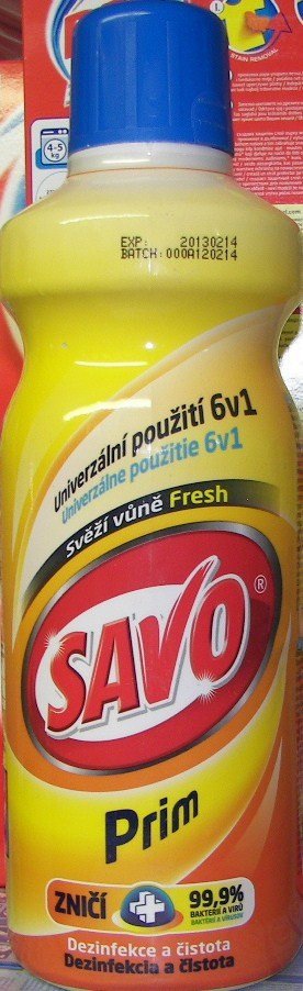 SAVO PRIM S VŮNÍ 1L SVĚŽÍ nahrazeno Savo Prim 1,2litru : Drogerie ...