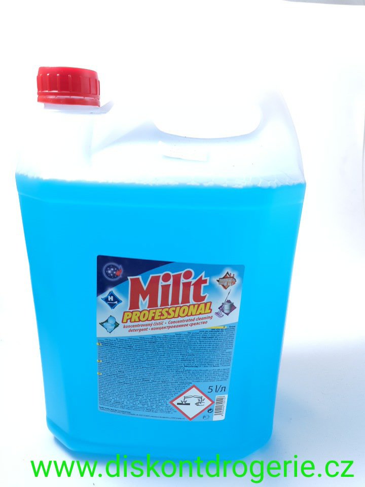 MILIT DOMÁCÍ ČISTIČ 5L PROFI MODRÝ : Drogerie, parfémy, BIO produkty
