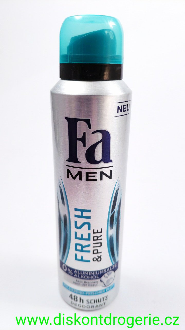 FA Men DEO SPRAY men Fresh & Pure 150ml 0% aluminium : Drogerie ...
