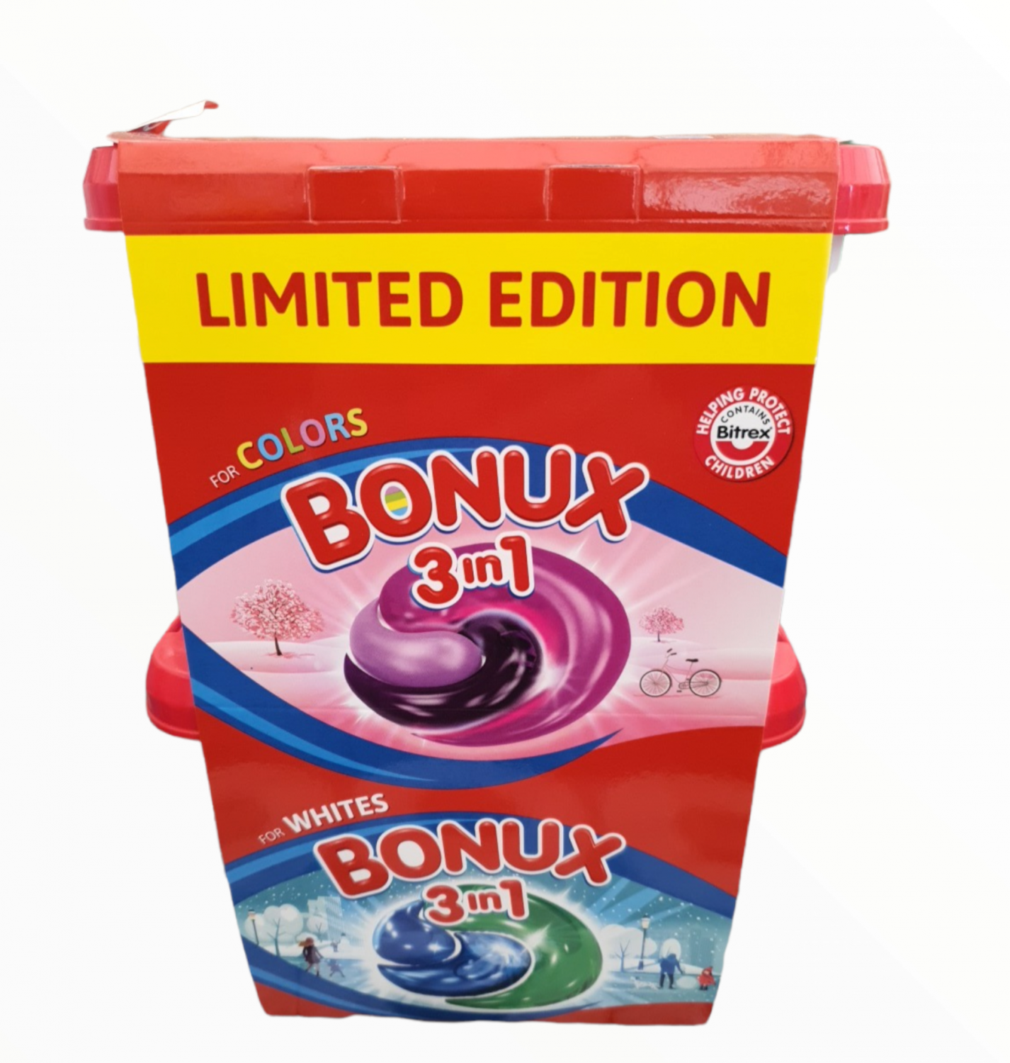 Bonux 3in1 Colors + Whites kapsle na praní barevného a bílého prádla 2× ...
