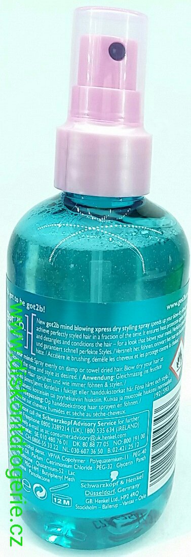GOT2B MD BLOWING xpress dry styling spray 200ml pump : Drogerie ...